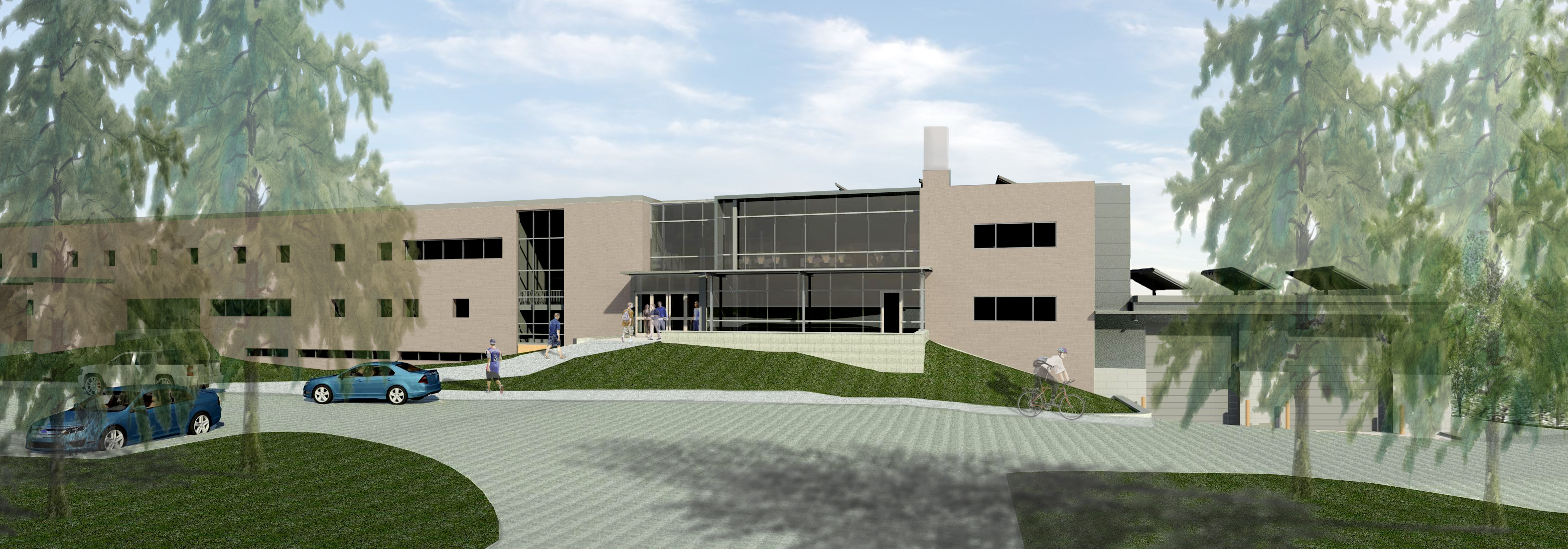 TECHNICAL CENTER ENTRANCE VIEW - Banwell Architects