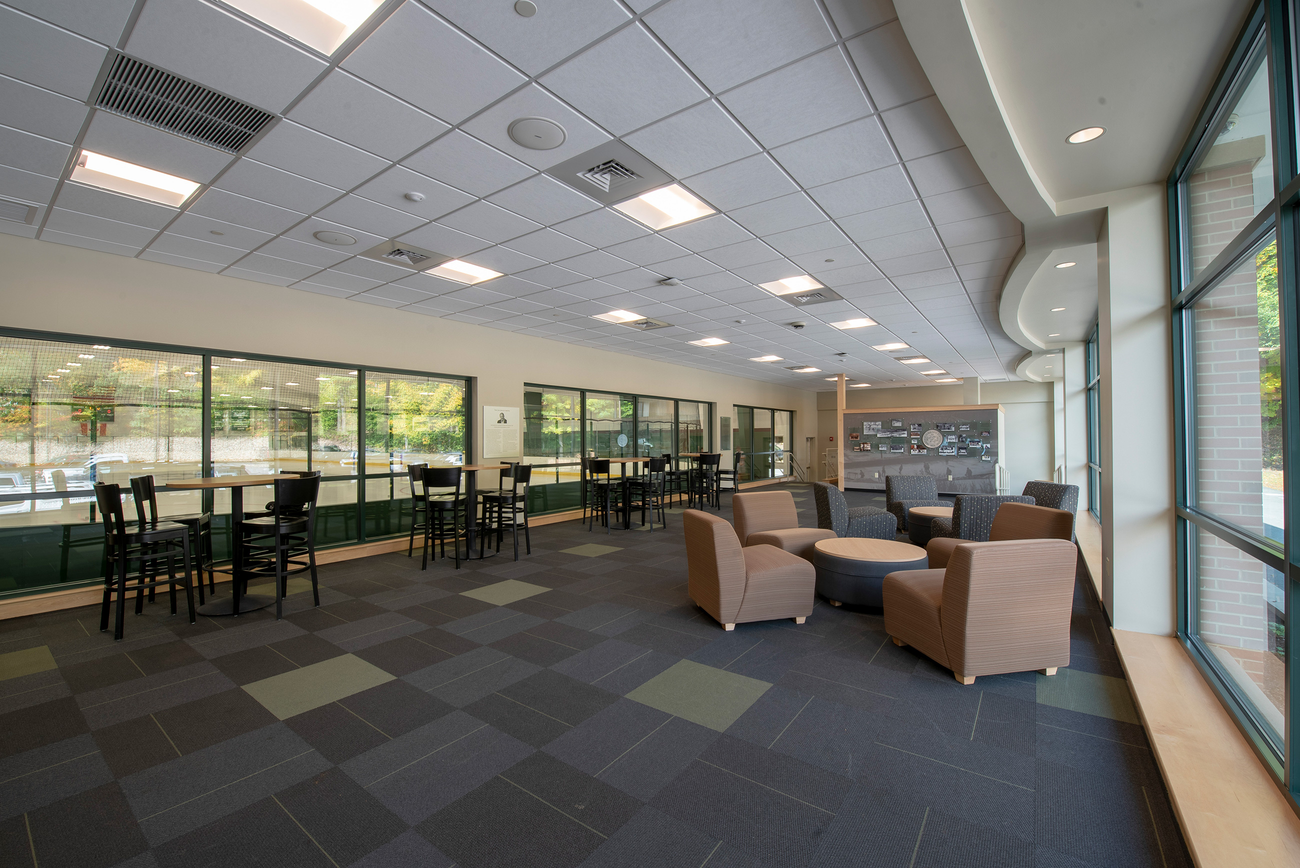 new-hampton-school-jacobson-arena-interior-lounge - Banwell Architects